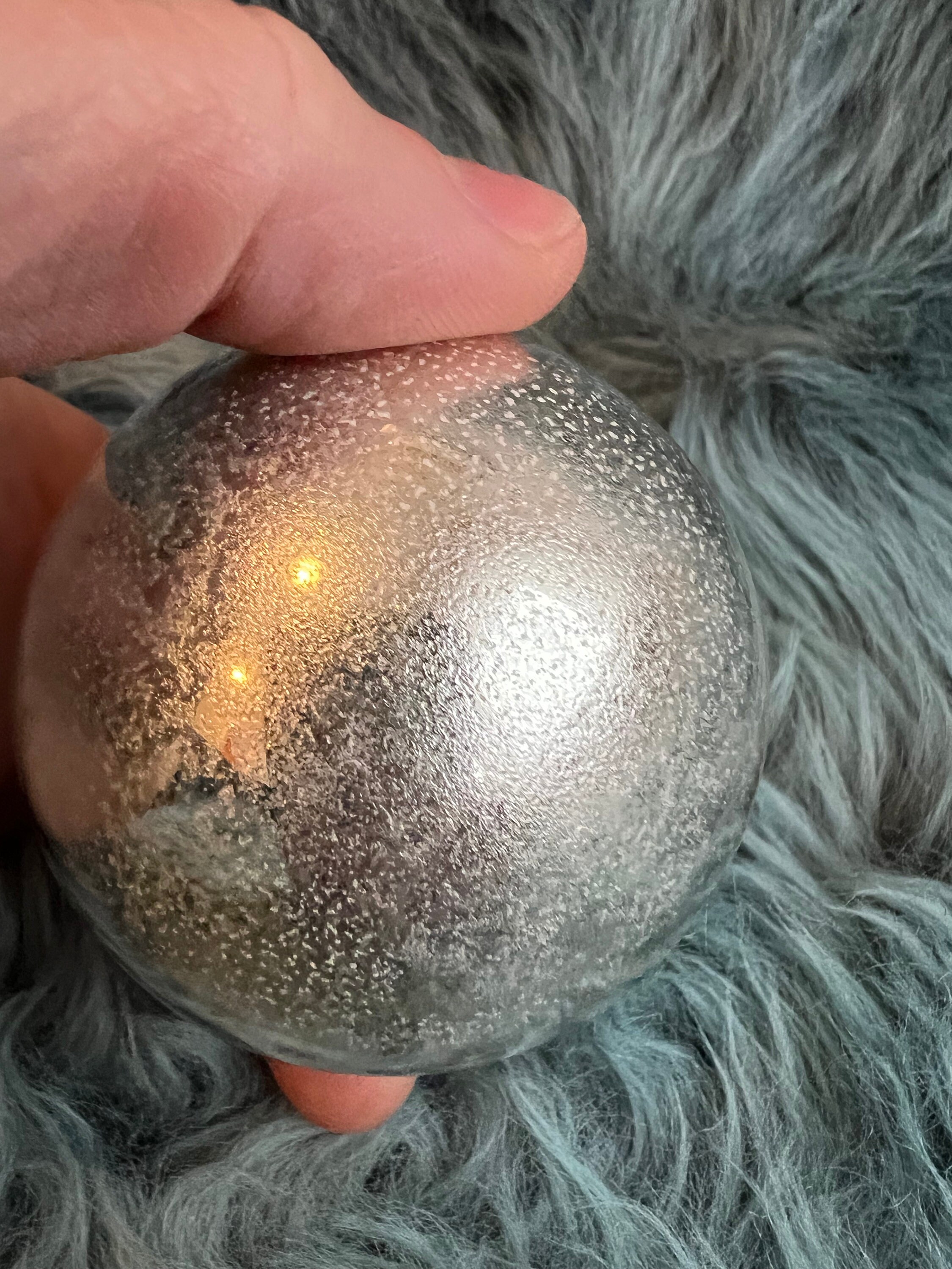 Antique Silver Mercury Glass Witches Ball German 19th Century Glass Kugel Etsy