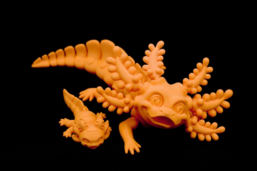 Dandy Candy Articulated Matte Mandarin Orange Axolotl Fidget Toy - Etsy