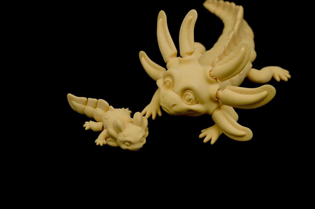 Banana Split - Articulated Yellow Axolotl Fidget Toy - Etsy UK