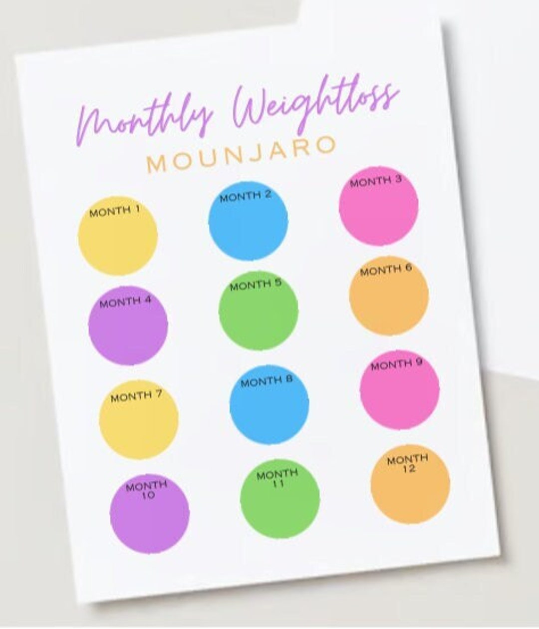 Mounjoro Weightloss Tracker - Etsy UK