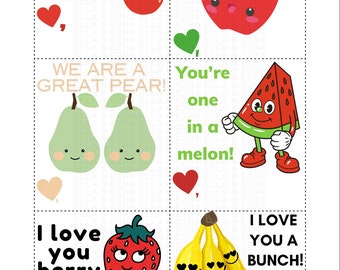 Fruit Snacks Valentine Printable Digital Download Printable Valentine's ...