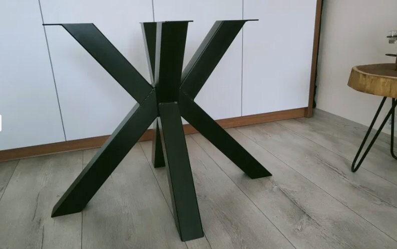 Table Frame Table Legs Cross Frame Table Base Spider Steel - Etsy