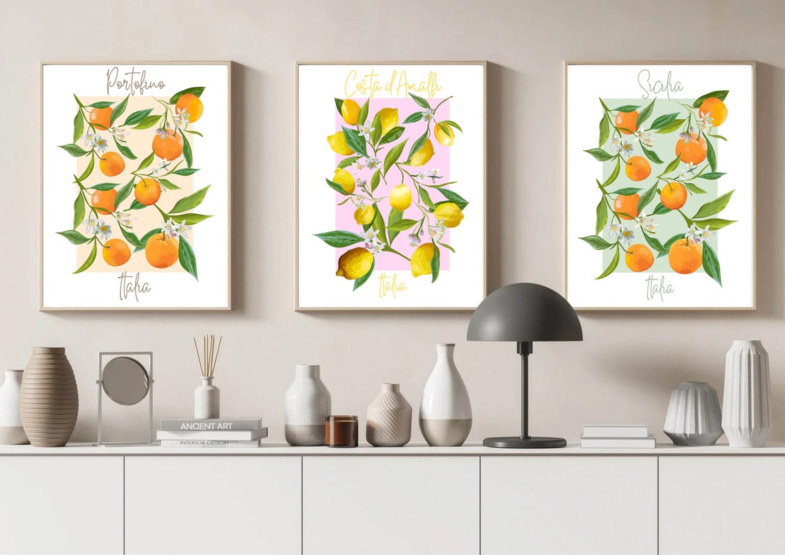 Amalfi Coast Italy Costa D'amalfi Italia Lemons Poster - Etsy