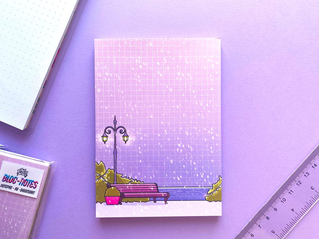 Purple A6 Notepad Landscape Winter / Christmas / Snow & - Etsy