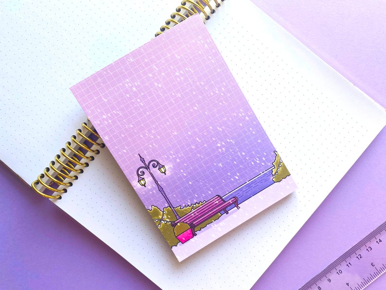 Purple A6 Notepad Landscape Winter / Christmas / Snow & - Etsy