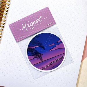 Cute Aesthetic Dreamy Night Beach Magnet - Etsy