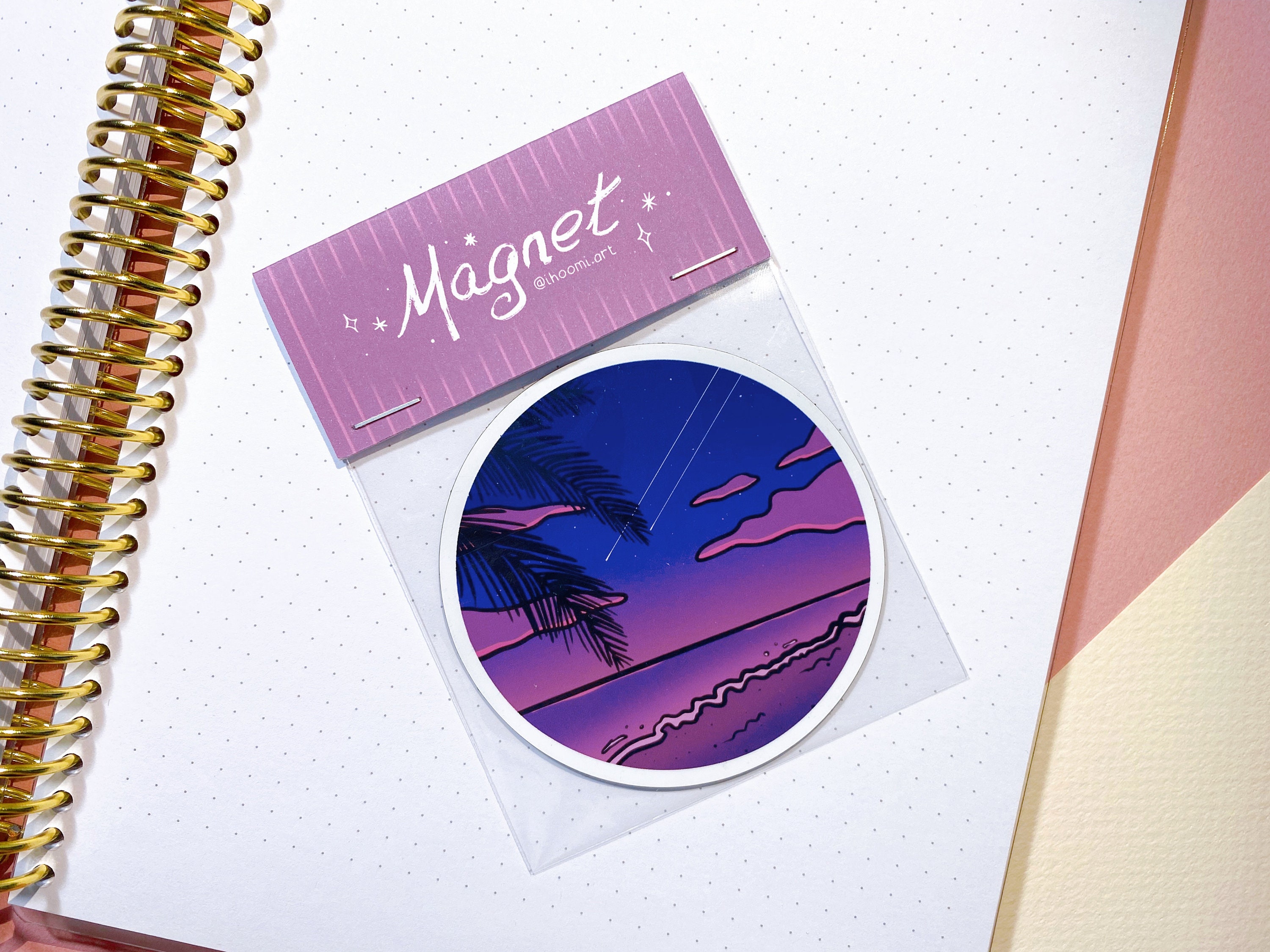 Cute Aesthetic Dreamy Night Beach Magnet - Etsy