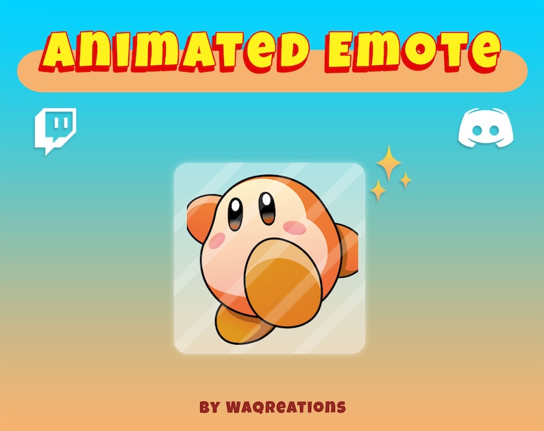 Animated Waddling Waddle Dee Emote for Twitch and Discord - Etsy