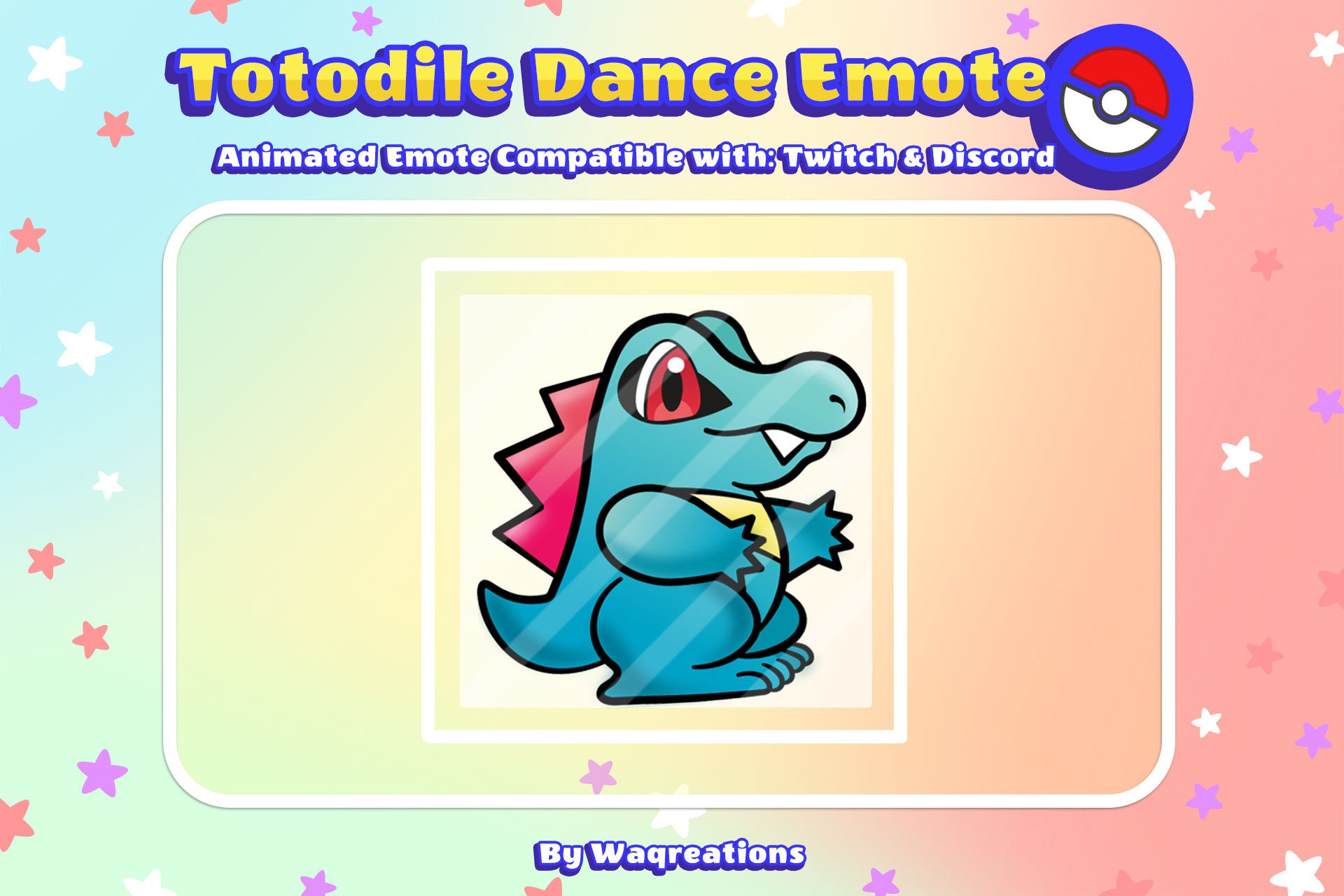 Totodile Dance Animated Emote for Twitch and Discord - Etsy
