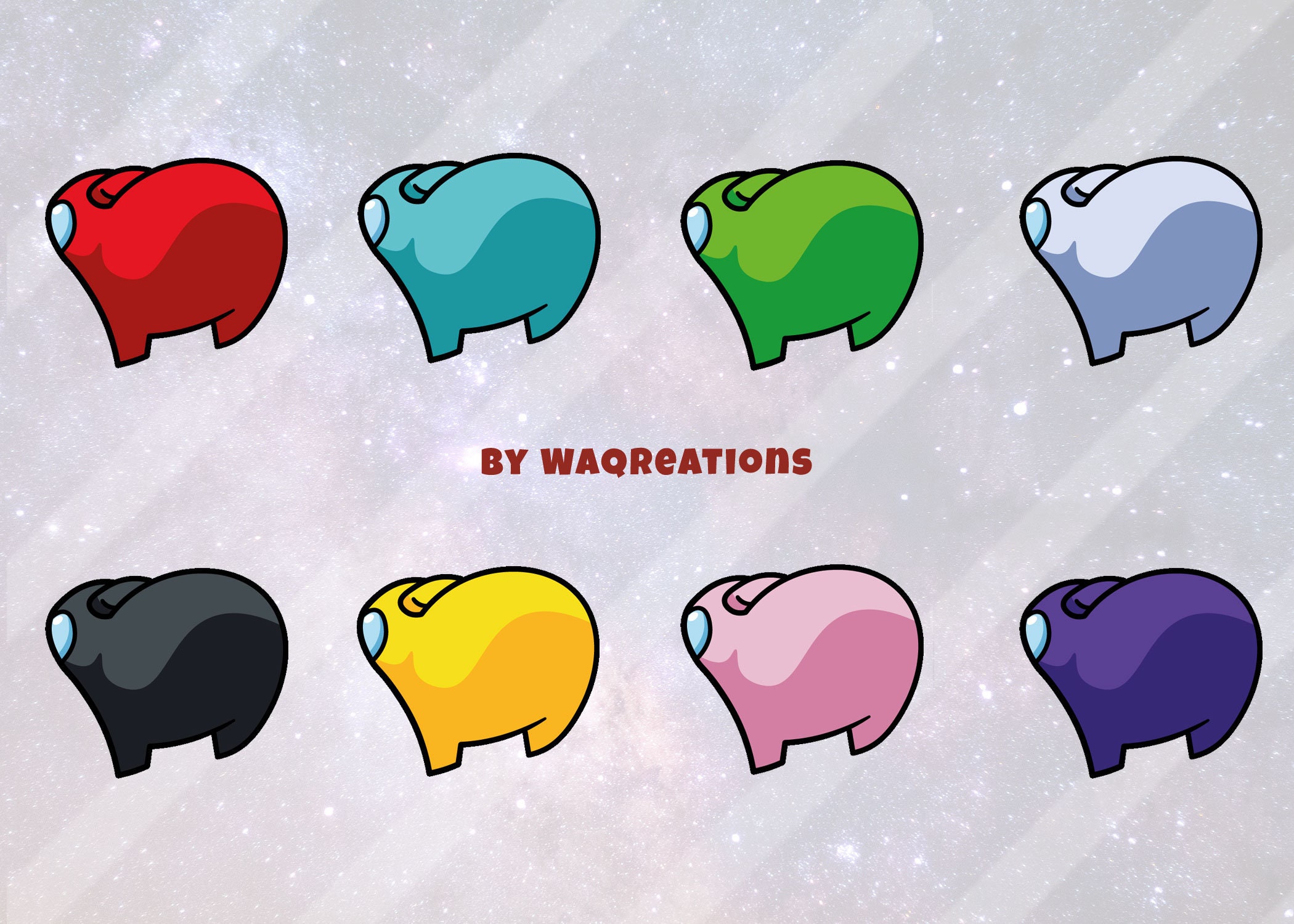 Among Us Butt Wiggle Emote Black Etsy