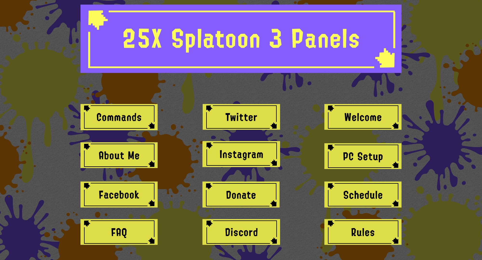 Splatoon Panels for Twitch - Etsy
