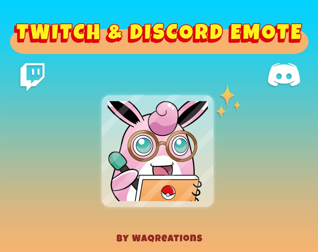 Wigglytuff Notes Emote for Twitch and Discord - Etsy