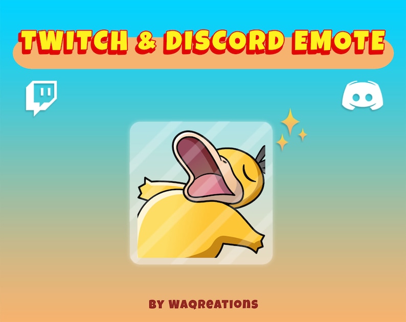 Psyduck Sleep Emote for Twitch and Discord - Etsy