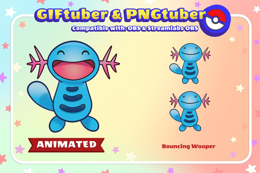 Wooper Pngtuber & Giftuber | 2 Animated Gifs + 2 PNG States - Etsy