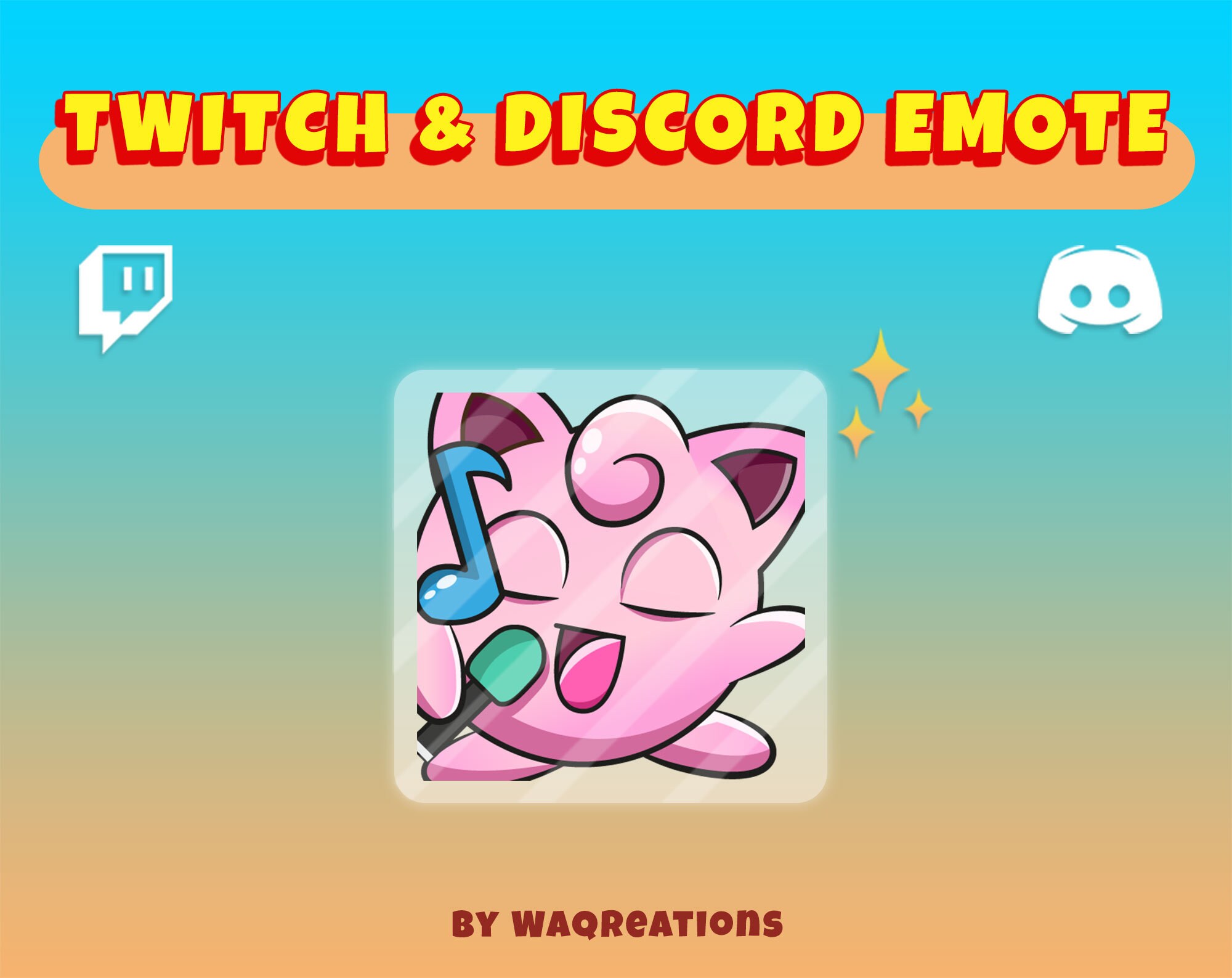 Jigglypuff Sing Emote for Twitch and Discord - Etsy