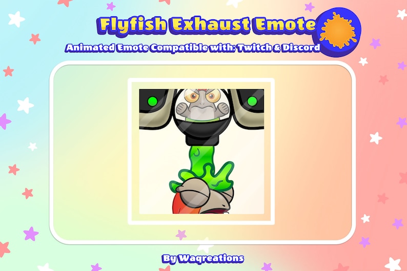 Flyfish Exhaust Smallfry Animated Emote for Twitch and Discord - Etsy