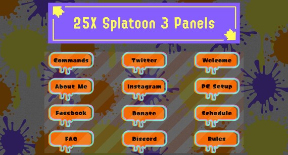 Splatoon Neon Panels for Twitch - Etsy