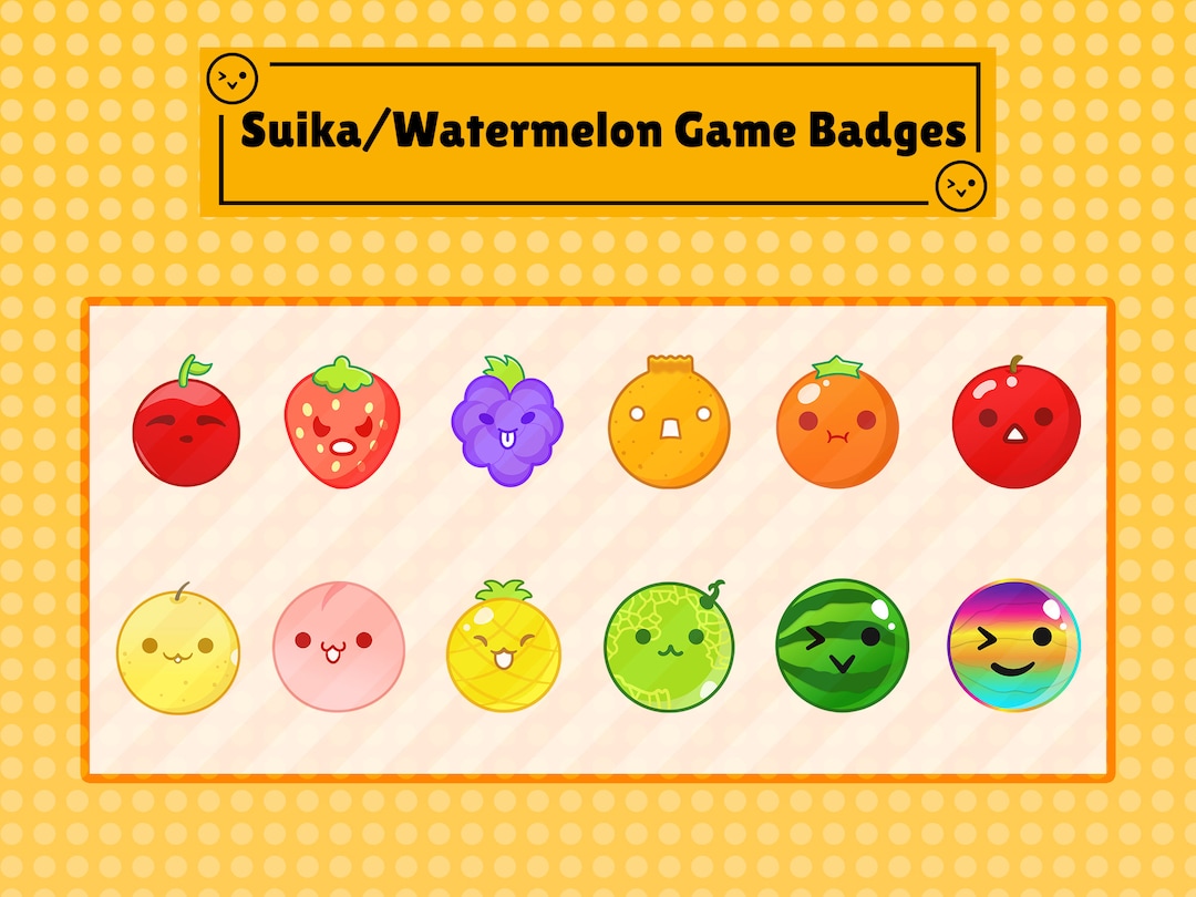 Suika Game | Watermelon Game Badges for Twitch - Etsy