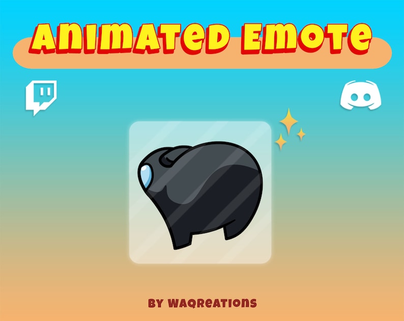 Among Us Butt Wiggle Emote Black - Etsy