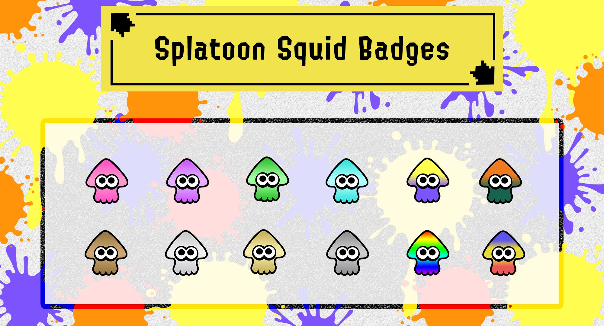 Splatoon Squid Badges for Twitch - Etsy