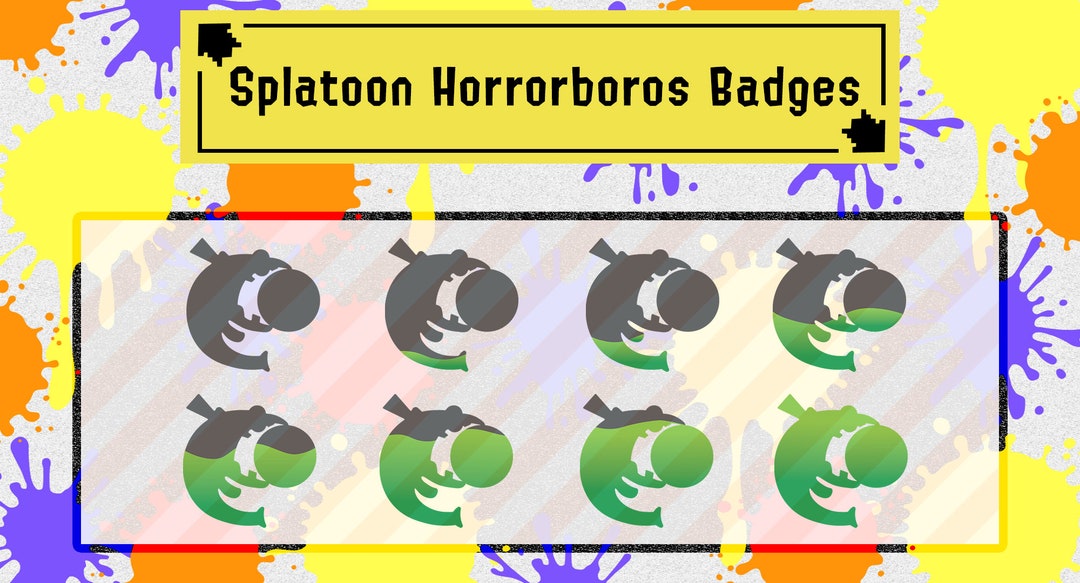Splatoon Horrorboros Badges for Twitch - Etsy