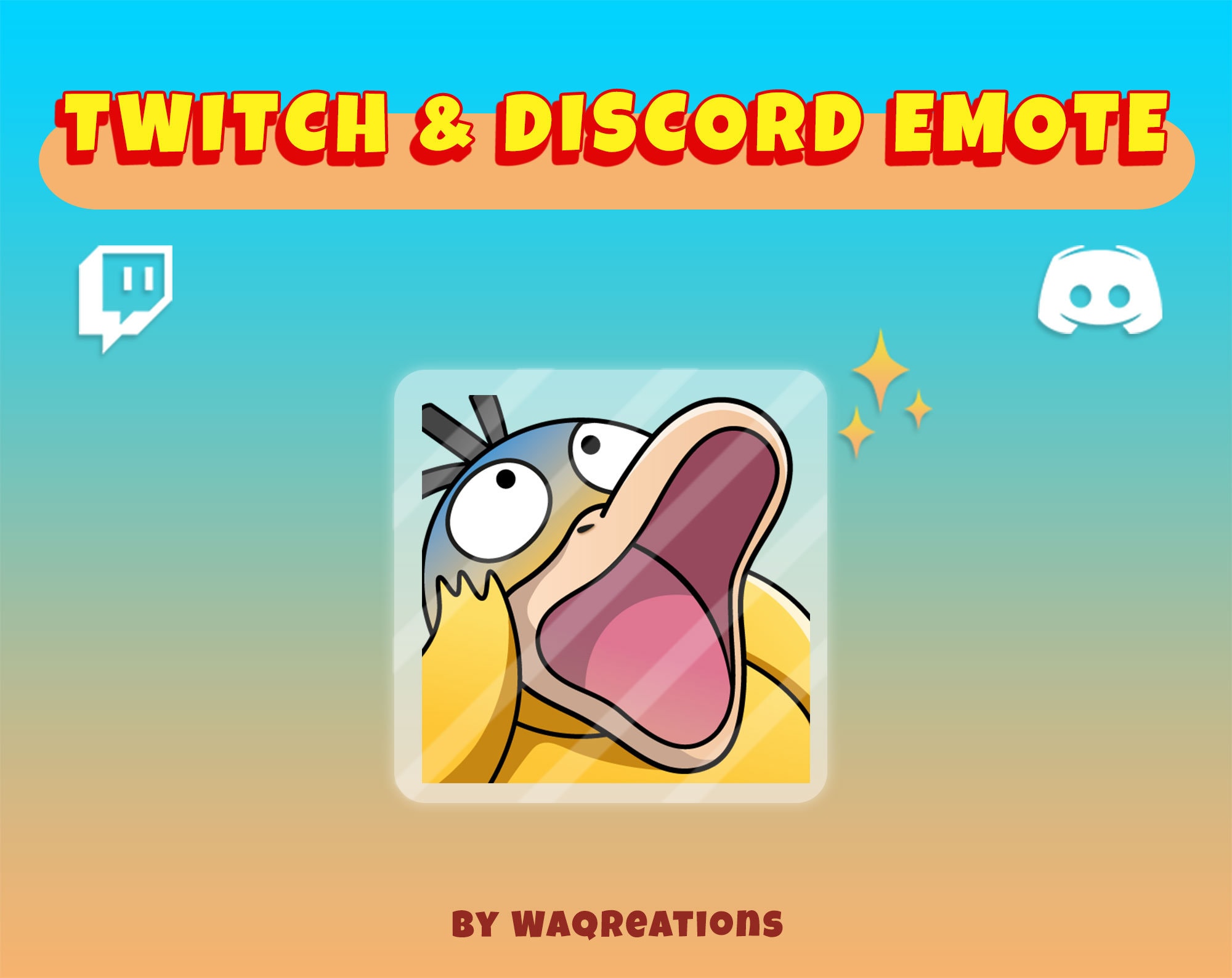 Psyduck Scream Emote for Twitch and Discord - Etsy