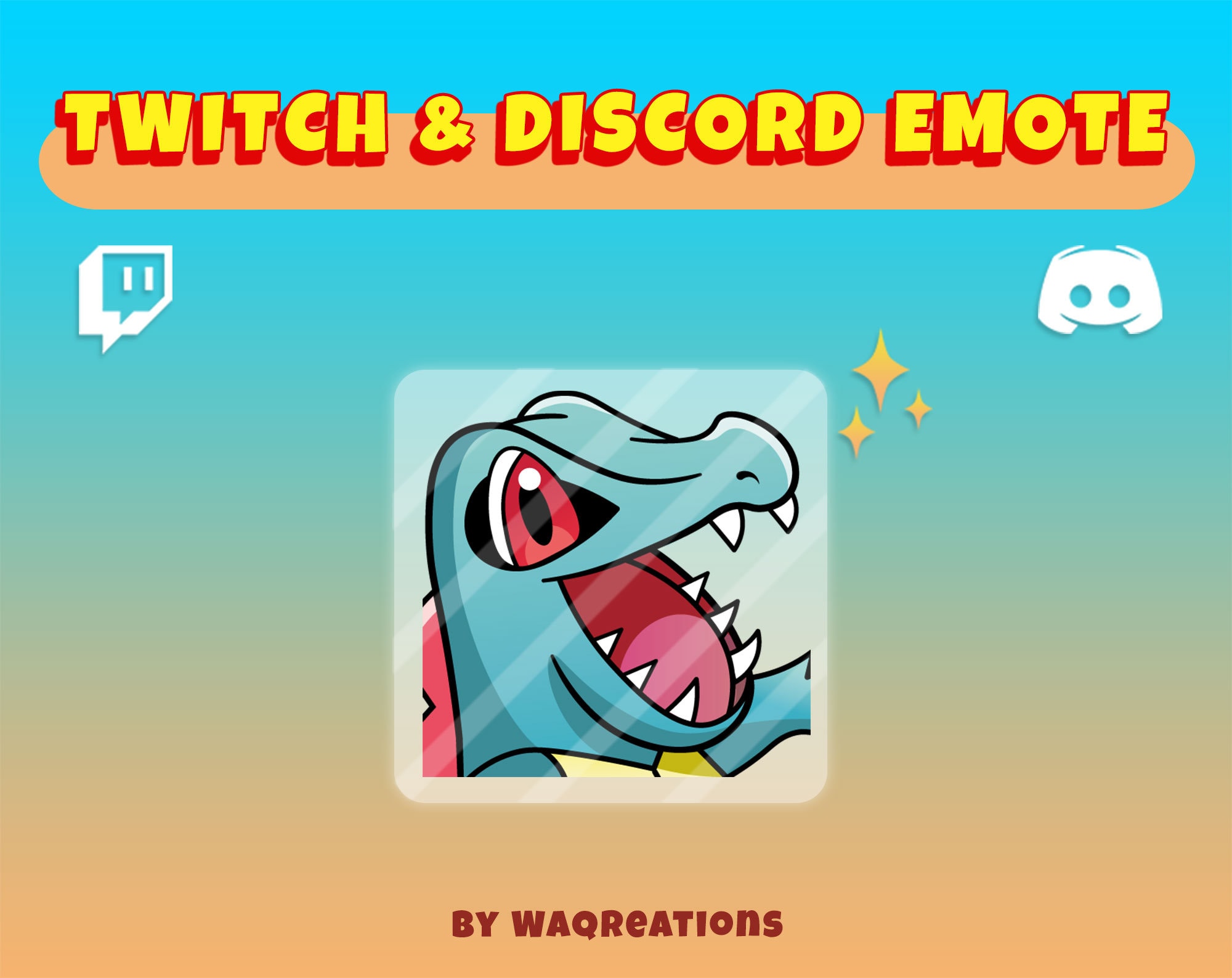Totodile Pogchamp Emote for Twitch and Discord - Etsy