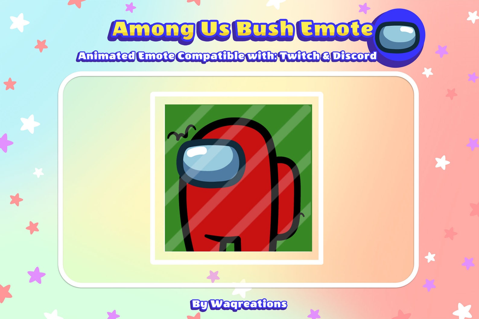 Among Us Bush Animated Emote for Twitch & Discord - Etsy
