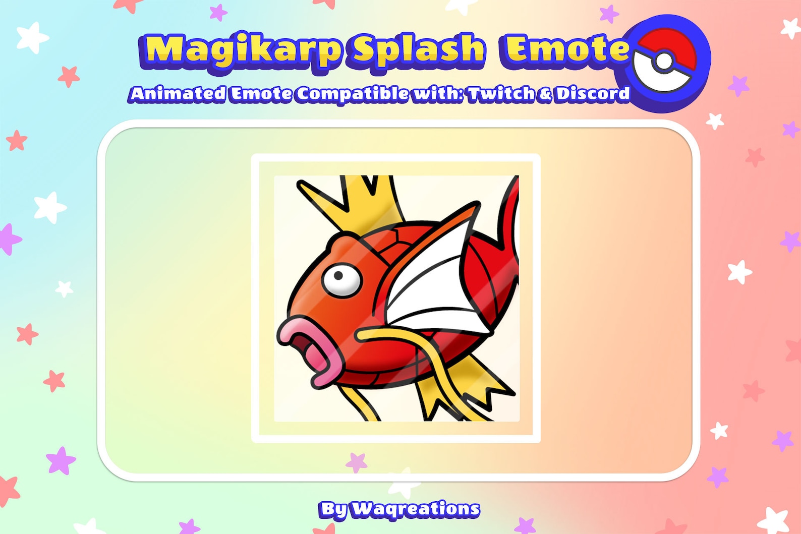 Magikarp Splash Animated Emote for Twitch and Discord - Etsy