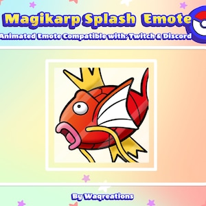Magikarp Splash Animated Emote for Twitch and Discord - Etsy