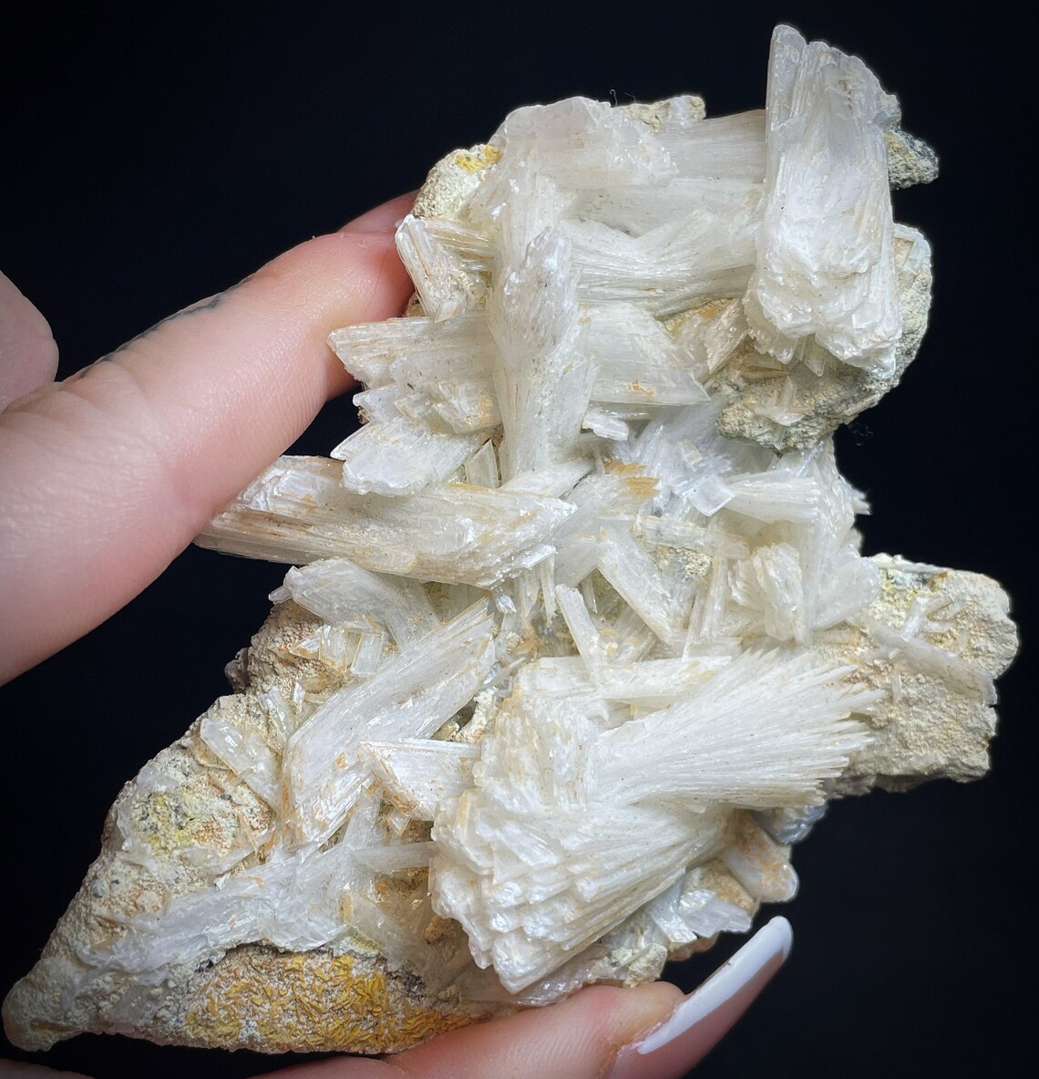 Selenite, Gypsum Crystals Hydrated Calcium Sulphate on Matrix From ...