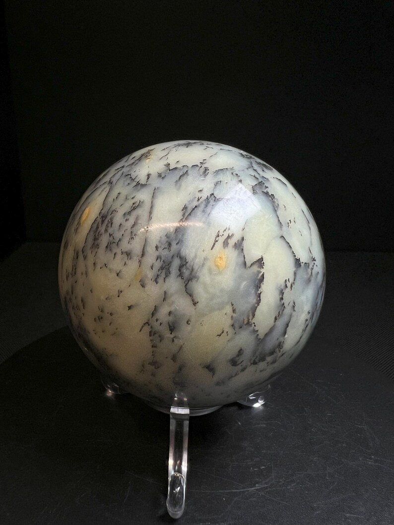 Merlinite/ Dendritic Agate Sphere From Madagascar- Home Décor, Crystal ...