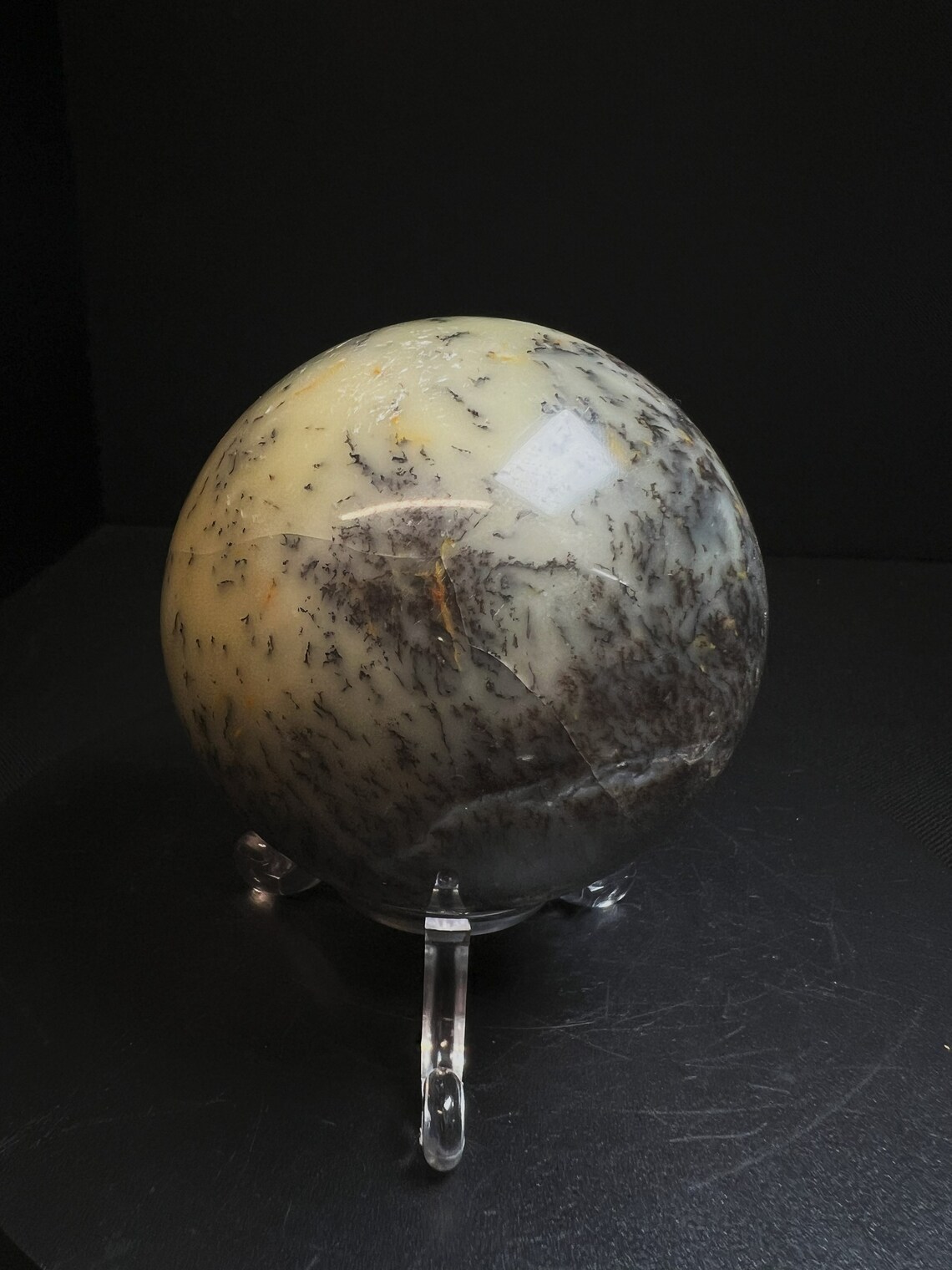 Merlinite/ Dendritic Agate Sphere From Madagascar- Home Décor, Crystal ...
