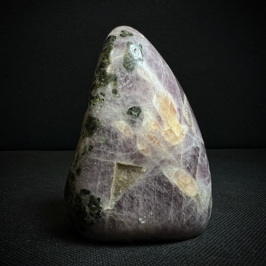 Anhydrite Freeform With Epidote and Calcite Inclusions From Madagascar ...