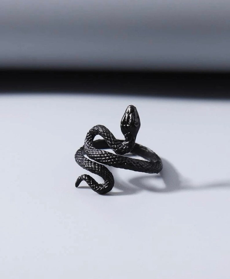 Black Snake Ring Snake Jewelry Wrap Ring Snake Rings for - Etsy