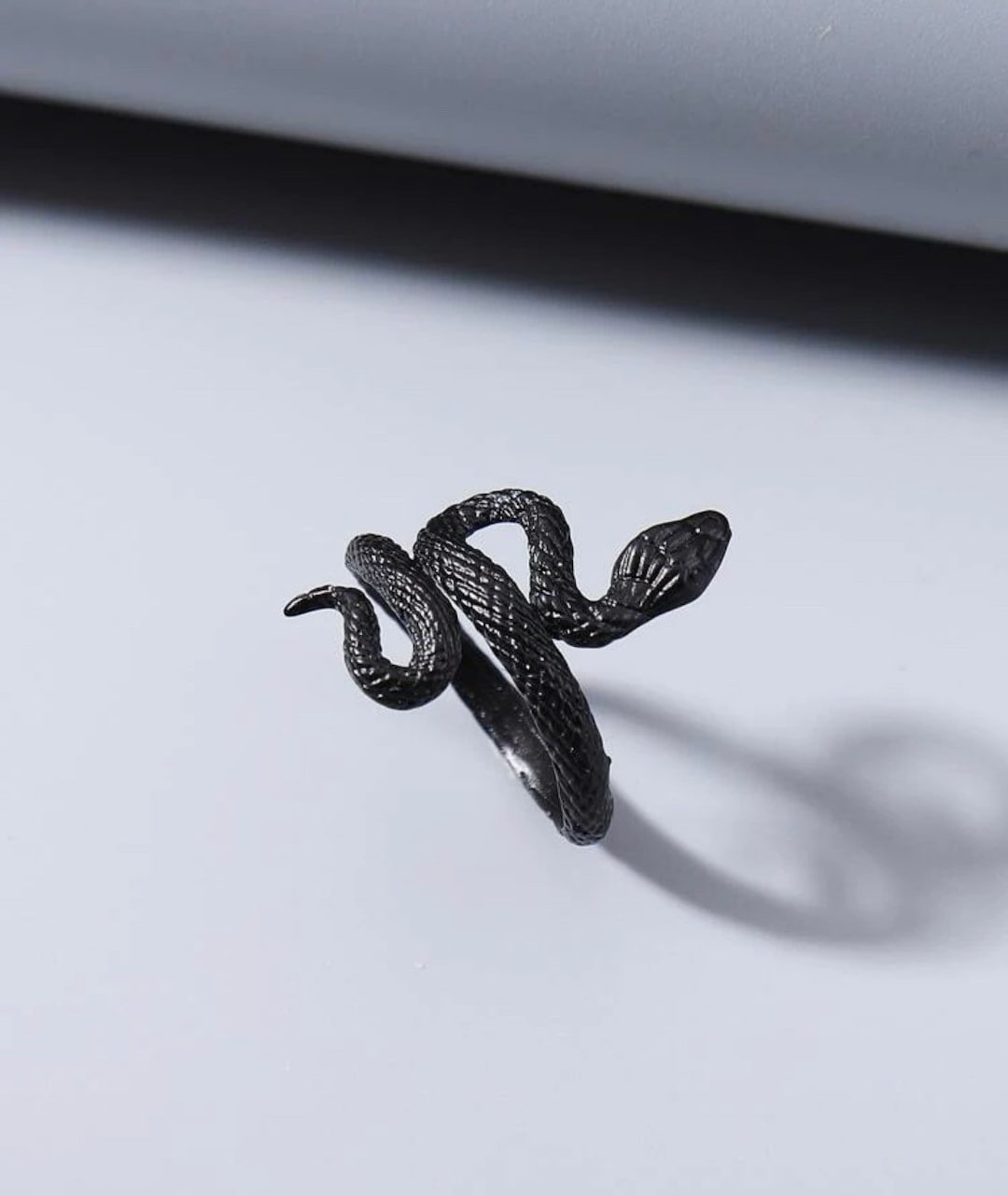 Black Snake Ring, Snake Jewelry, Wrap Ring, Snake Rings for Women, Gift ...