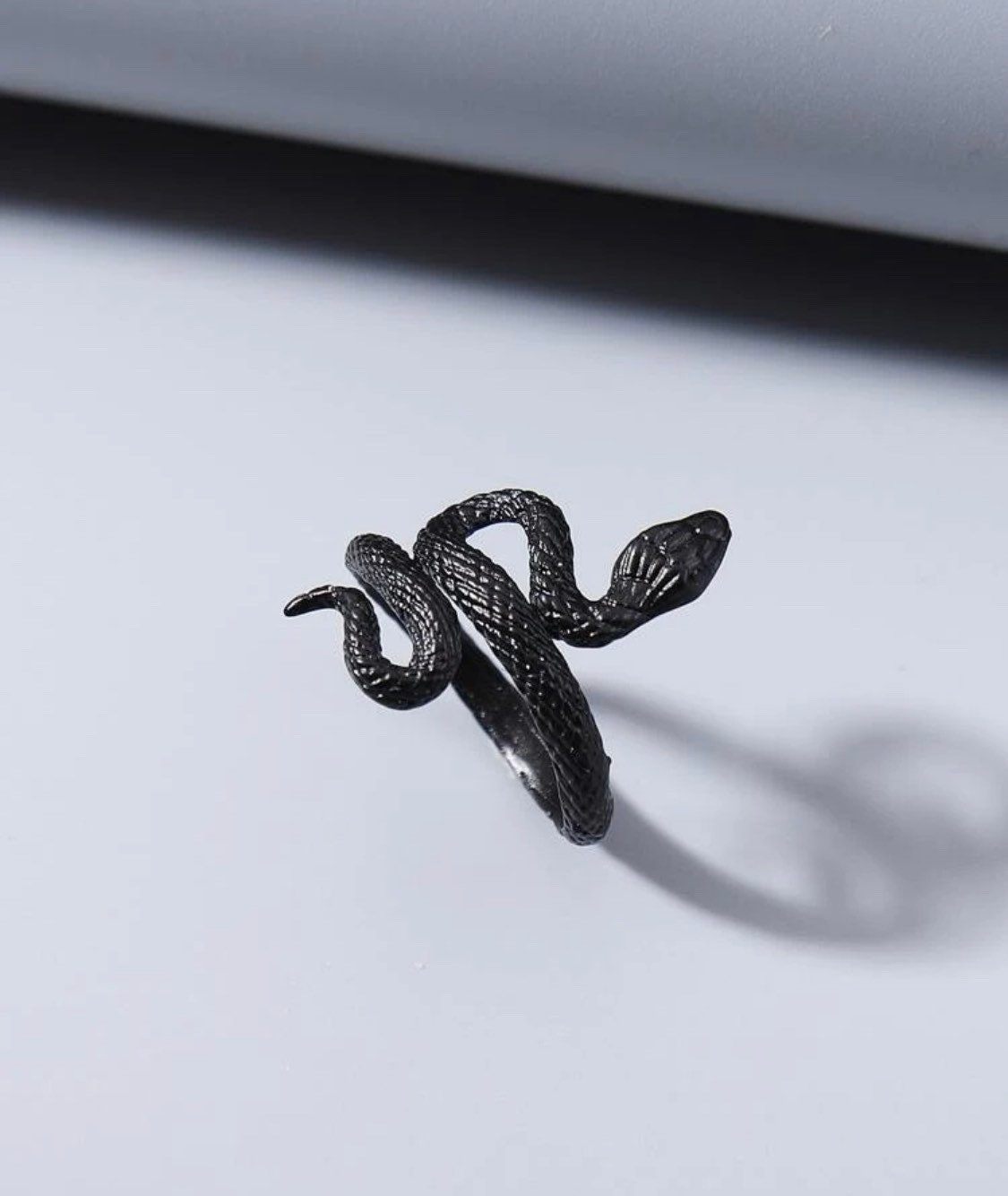 Black Snake Ring, Snake Jewelry, Wrap Ring, Snake Rings for Women, Gift ...