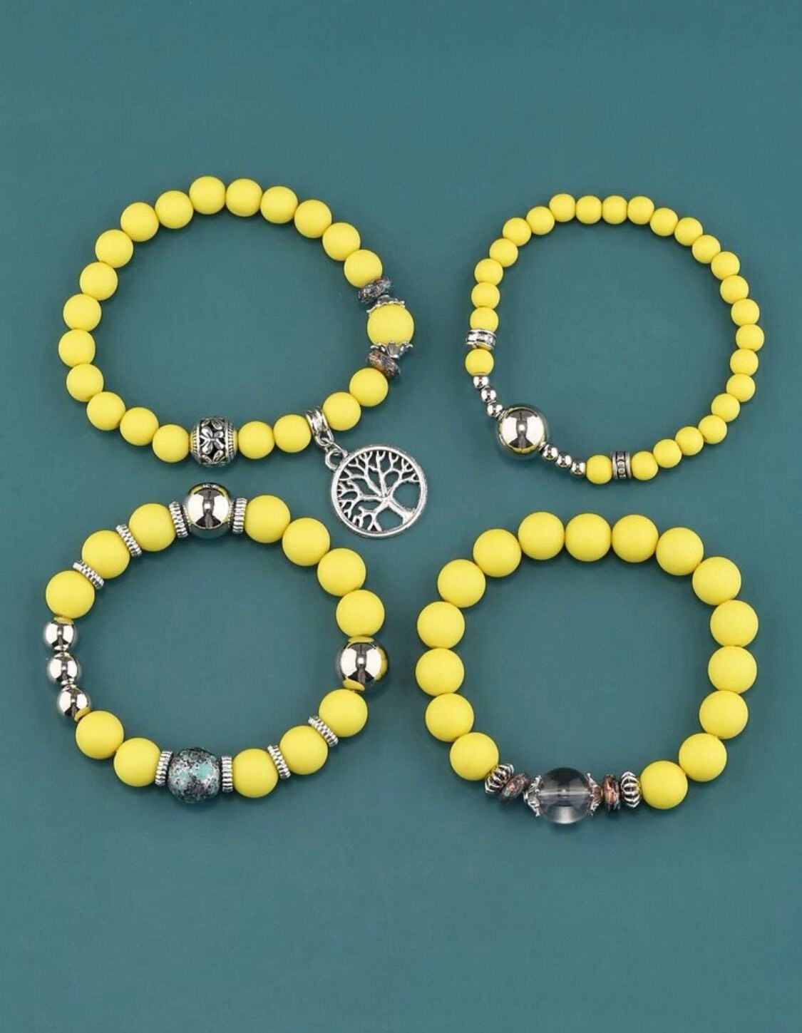 Beaded Stacked Bracelet Set, Handmade Beaded Stacked Bracelet Set ...