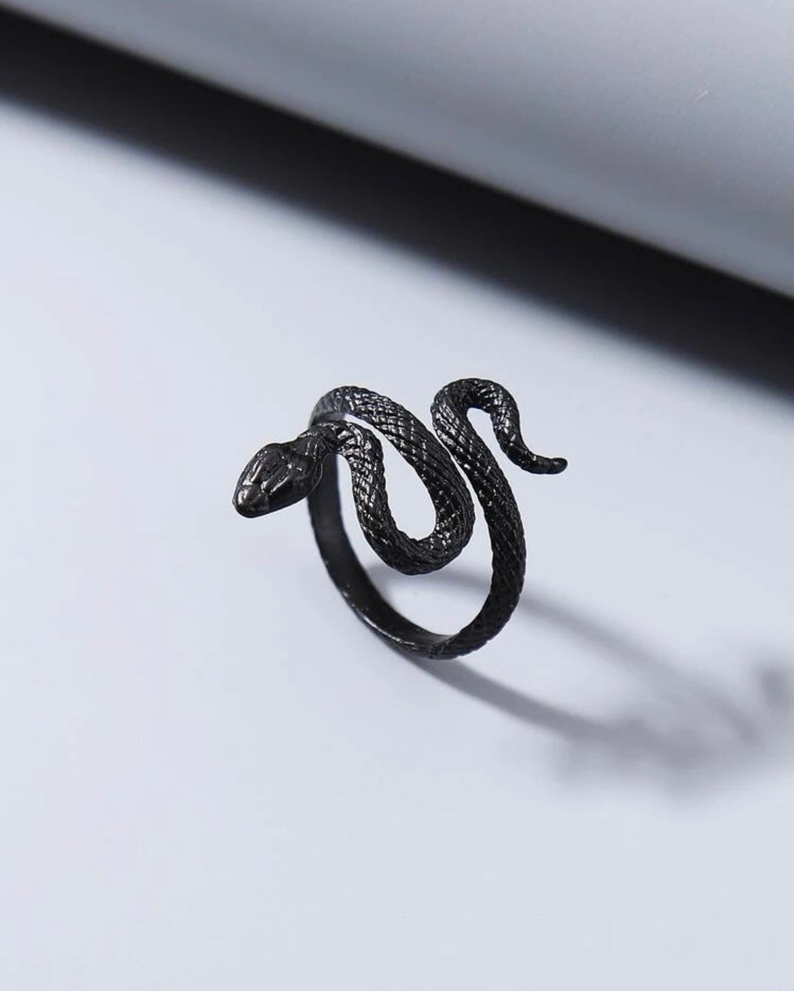 Black Snake Ring, Snake Jewelry, Wrap Ring, Snake Rings for Women, Gift ...