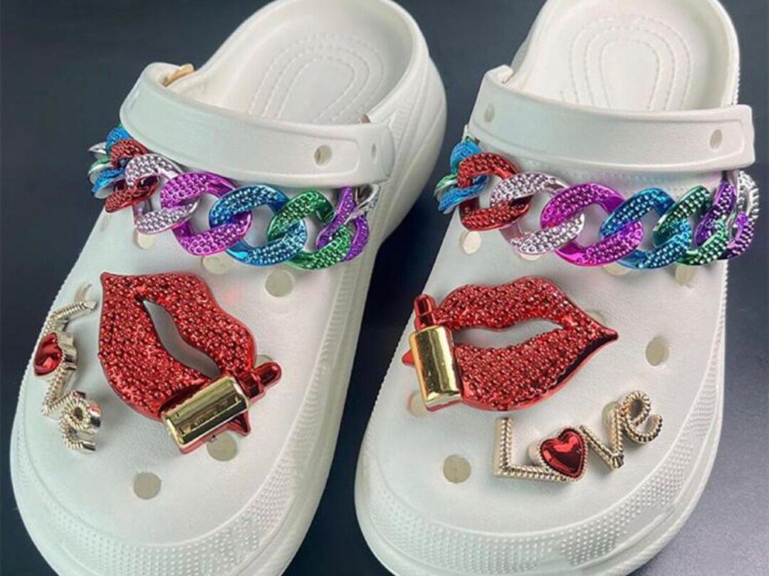 Bling Shoe Charms Set, Luxury Shoe Charms, Chain Shoe Charms, Shoe ...
