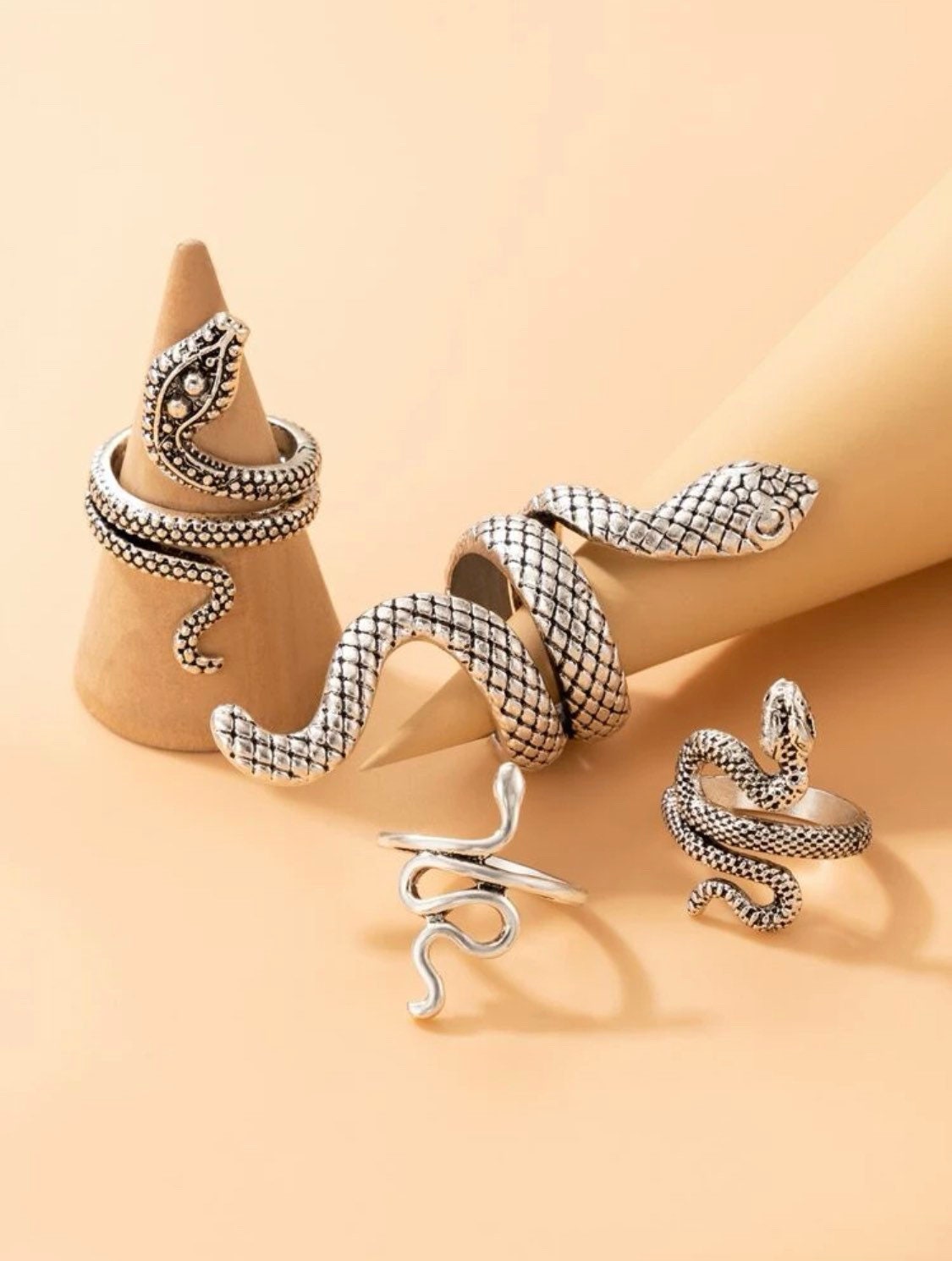 Snake Ring Set for Women Snake Jewelry, Wrap Ring, Snake Rings for ...