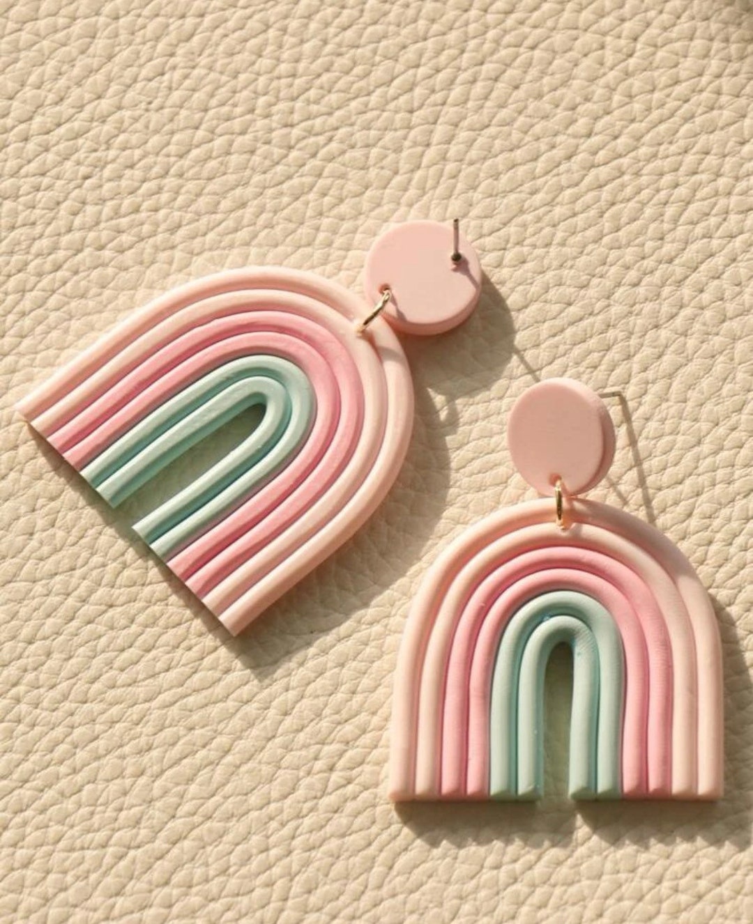 Polymer Clay Earrings For Women Polymer Clay Rainbow Earrings