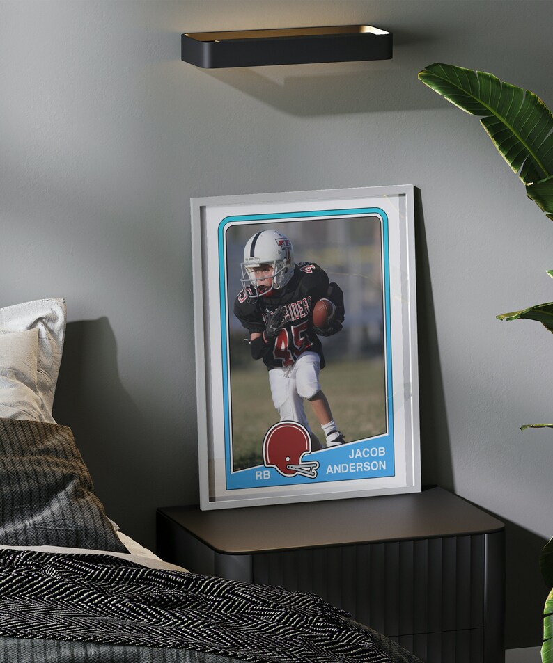 1980s Style Football Card Template for Photoshop | PSD File Instant ...