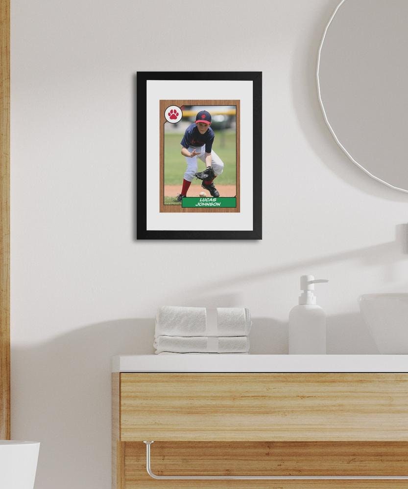 Baseball Card Template | Retro Vintage Style 1980's Baseball Card ...