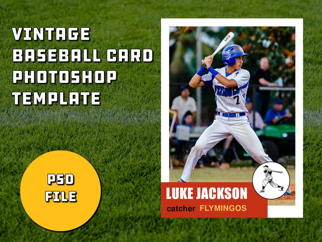 Baseball Card Template | Retro Vintage Style 1950's Baseball Card ...