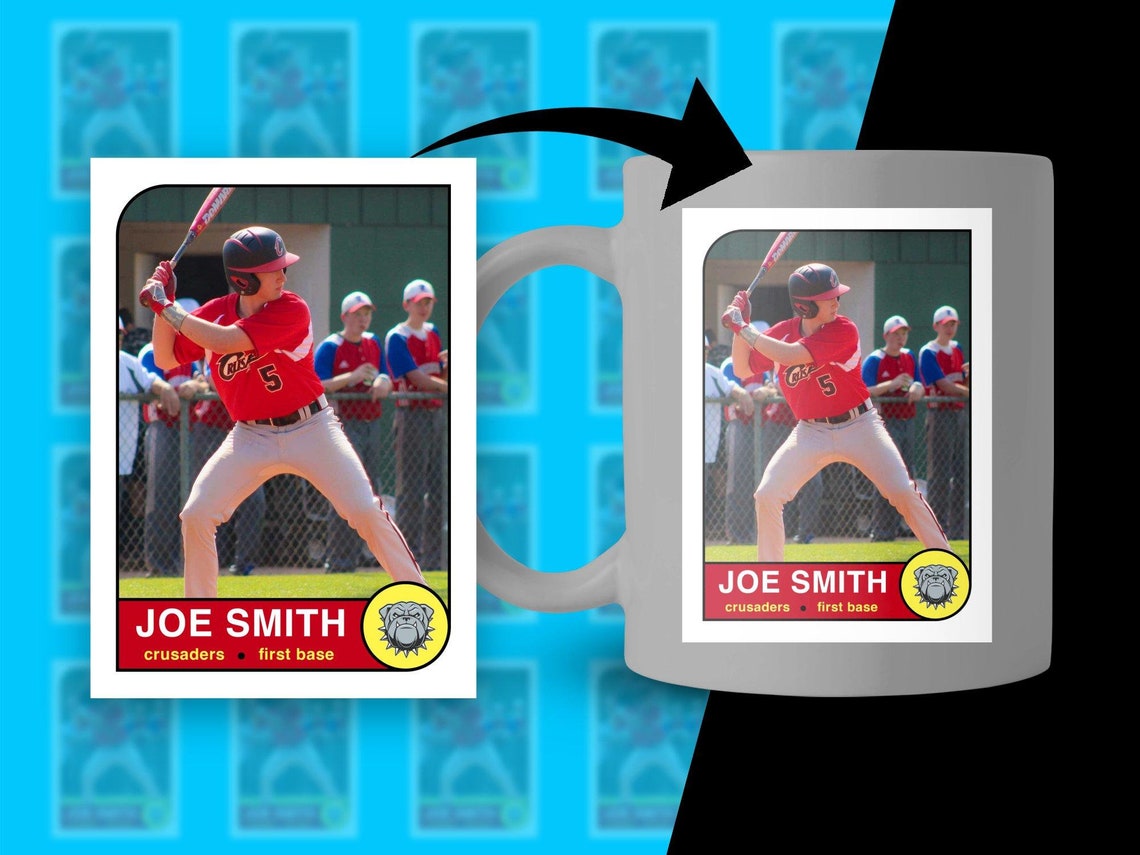Editable Vintage Baseball Card Template Retro Vintage Style Etsy