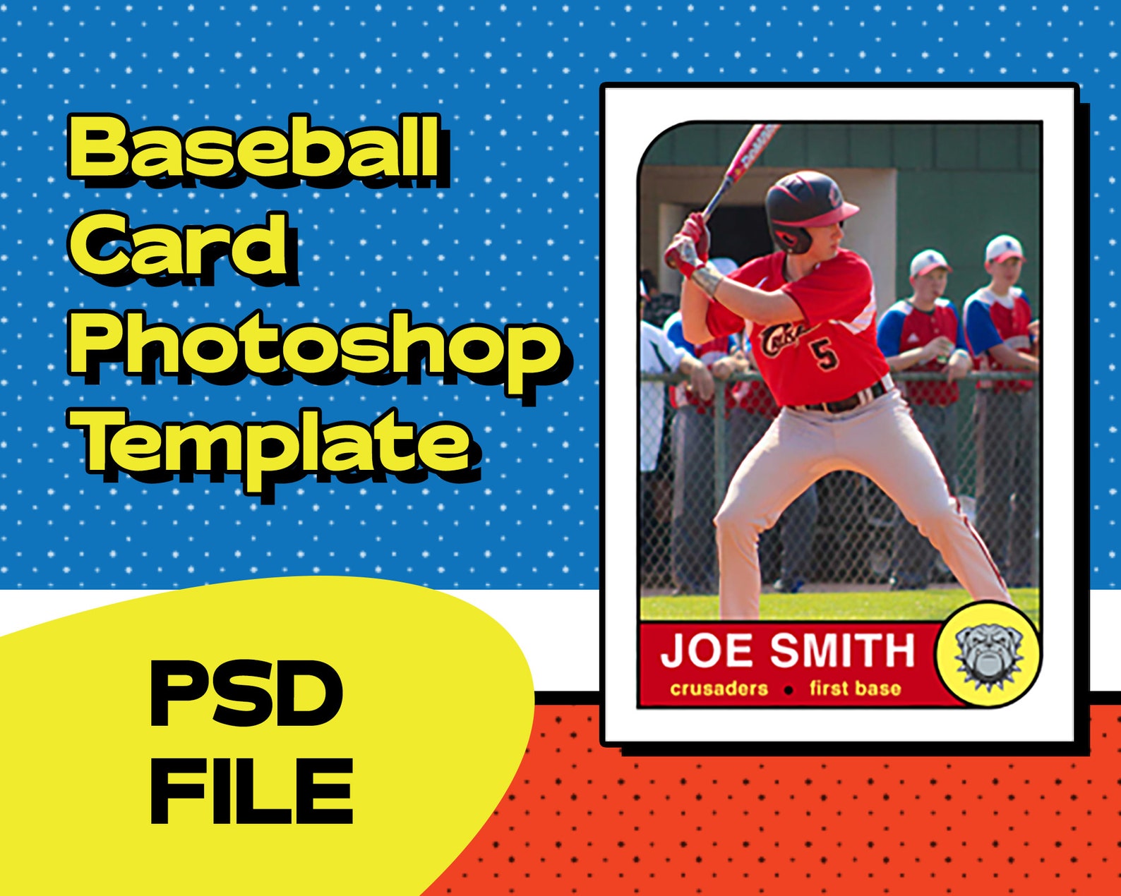 Editable Vintage Baseball Card Template | Retro Vintage Style 1960's ...