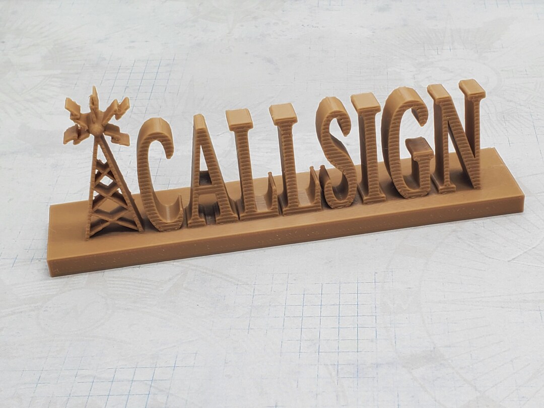 NCH Desktop Callsign W/ Antenna - Etsy