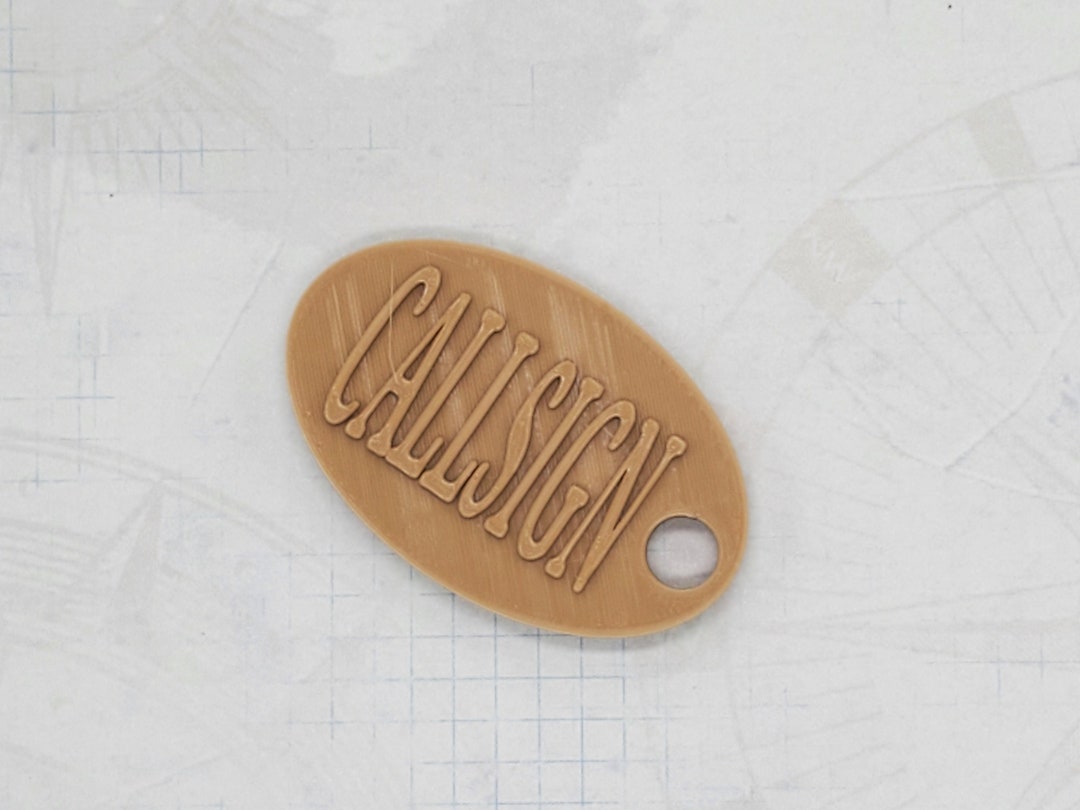 NCH Callsign or Name Oval Keychain - Etsy