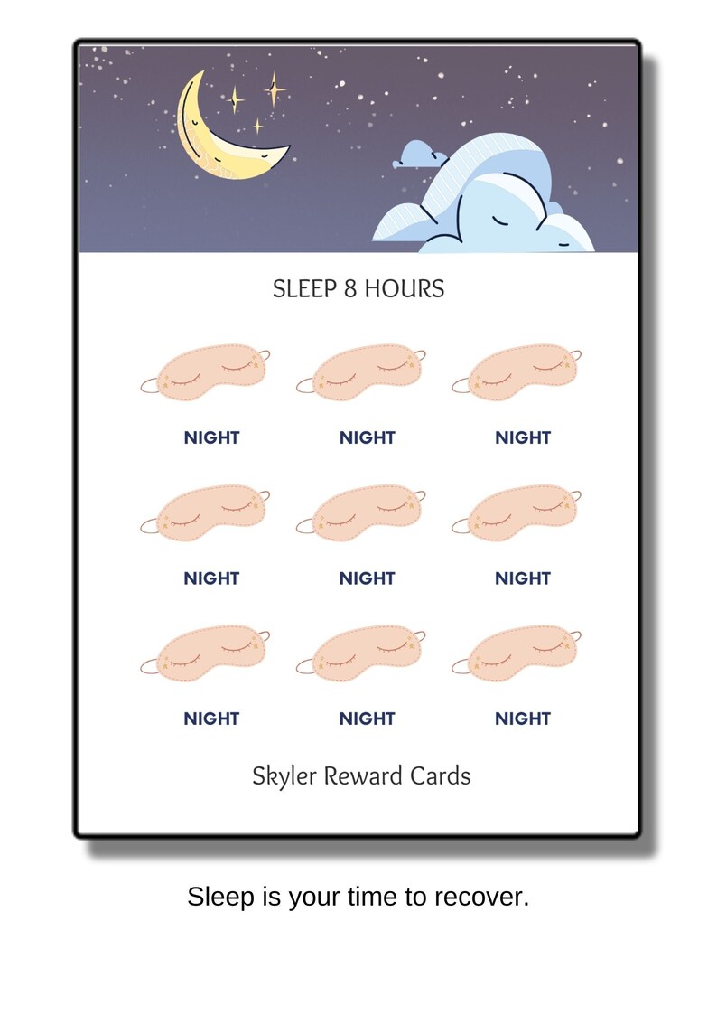 The Sleep Card and Envelope. A Reward Card to Motivate You Towards Your ...